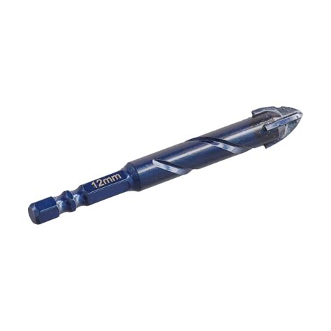 Triangular Spiral Eccentric Drill Bit For Glass Tile Punching High Hardness 12mm Smile Home