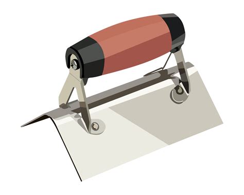 Vector Illustration Corner Trowel Stainless Steel Professional Premium