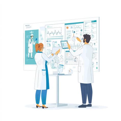 Medical Professionals Analyzing Patient Data On Advanced Digital