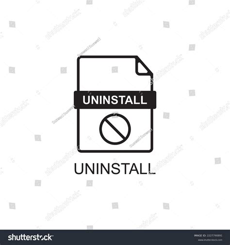 Uninstall Icon Remove Icon Vector Stock Vector Royalty Free
