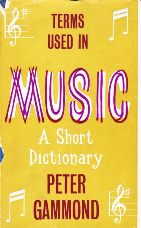 Terms Used In Music A Short Dictionary Oxfam Shop