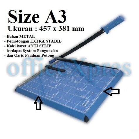Alat Pemotong Kertas A3 F4 A4 B4 B5 Cutter Guillotine Permangkas Kertas Alat Potong