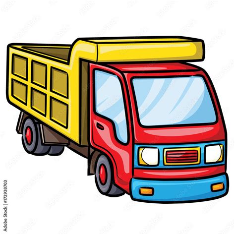 Trucker Cartoons Vector Cartoon Monster Truck Pre Designed