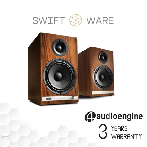 Audioengine Hd6 Home Music System Bluetooth Bookshelf Speakers Walnut Swiftware Pte Ltd