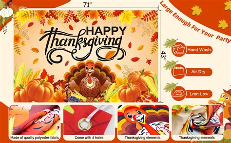Upgraded Premium Fall Thanksgiving Backdrop Banner Large
