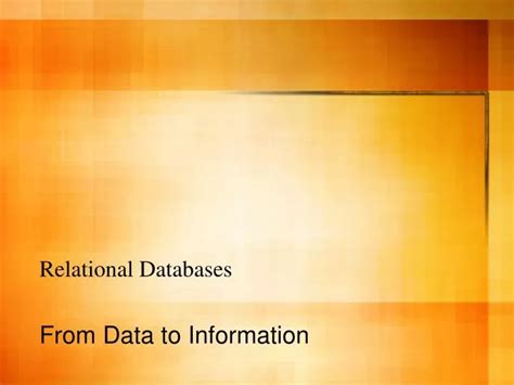 Ppt Relational Databases Powerpoint Presentation Free Download Id5423222
