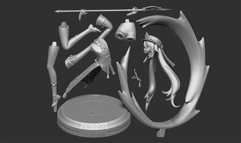 Hu Tao Genshin Impact Fanart 3d Model By Sinh Nguyen