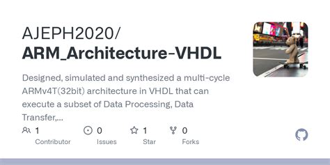 Github Ajeph2020armarchitecture Vhdl Designed Simulated And Synthesized A Multi Cycle