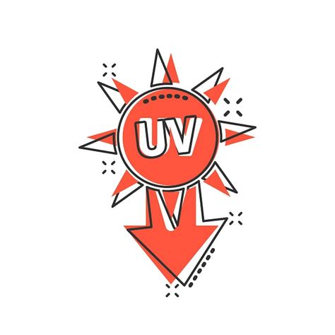 Premium Vector Uv Radiation Icon In Comic Style Ultraviolet Cartoon