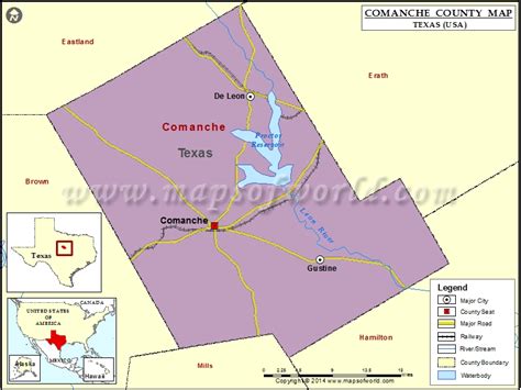 Comanche County Map Map Of Comanche County Texas