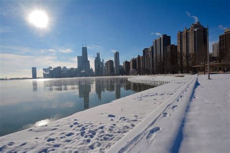 Winter Lakefront Editorial Photo Image Of Illinois Beach 48704451