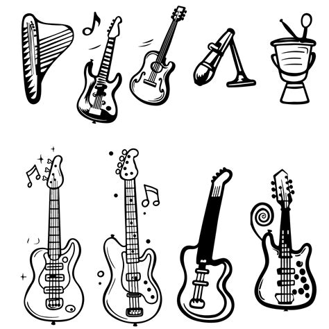 Music Instruments Svg Bundle Guitar Svg Music Instrument Vector Music Drum Svg Music