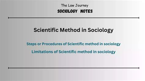 Scientific Method In Sociology