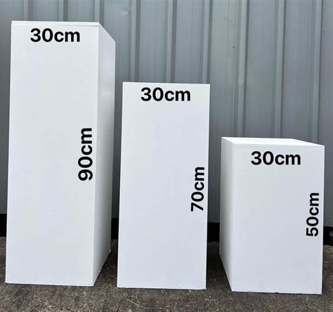 White Rectangle Plinths V Party Queens