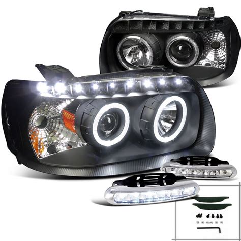 Spec D Tuning Black Halo Smd Led Projector Headlight Bumper Led Fog Lamp Compatible With 2005