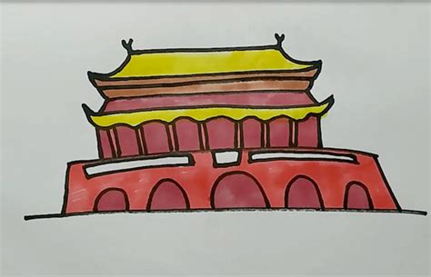 天安门简笔画 北京天安怎么画简单 天奇生活