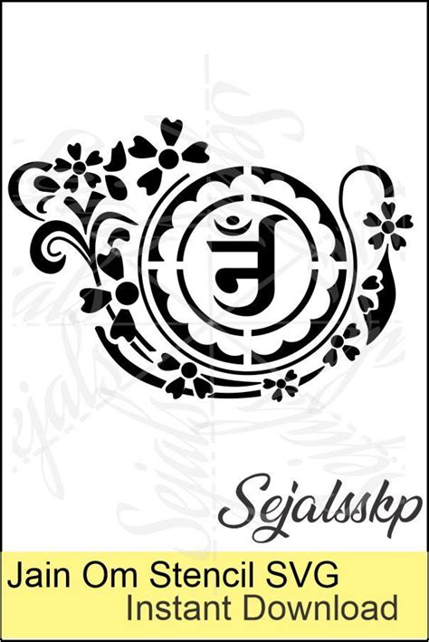 Om Jain Symbol Stencil