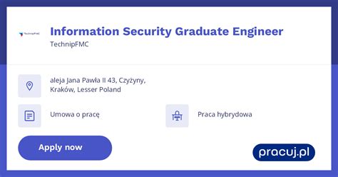 Oferta Pracy Information Security Graduate Engineer Technipfmc Kraków