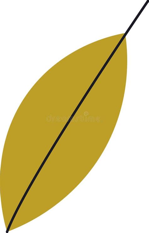 Geometric Leaf With Bold Line Stock Illustration Illustration Of Vein Leaf 401192335