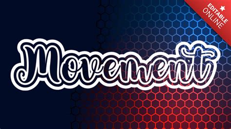 Movement Text Effect Generator