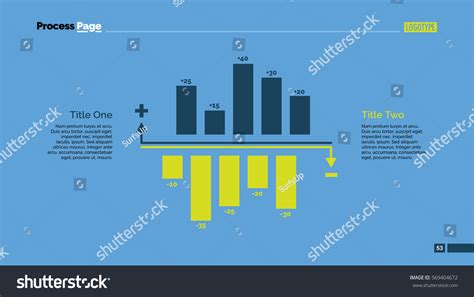 Positive Negative Bar Charts Slide Template Stock Vector Royalty Free