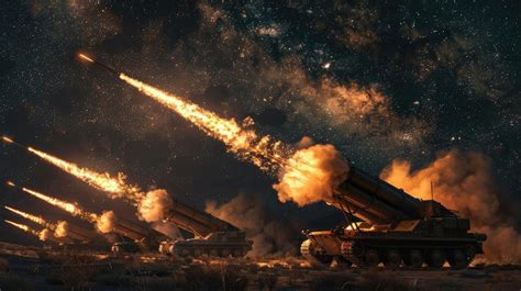 Premium Photo Artillery Rocket Systems Fire At Enemy Positions At
