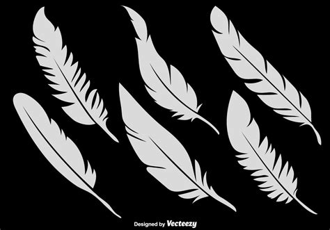Vector Set Of 6 Feather Icons 147760 Vector Art At Vecteezy
