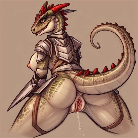 Rule 34 Ai Generated Anthro Argonian Argonian Female Armor Back View