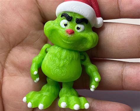 Mini Grinch Articulated Flexible Fidget Sensory Toy 3d Printed Mini T Idea 3d Printed