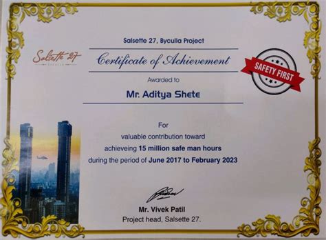 Aditya Shete On Linkedin Safetyfirstalways Safetymatters Peninsula Salsette27 Construction