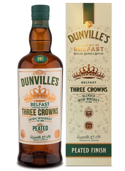 Whisky Dunvilles Three Crowns Peated Finish Blended Irish Whiskey 435