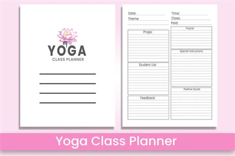 Yoga Class Planner Graphic By Kdp Vibe · Creative Fabrica