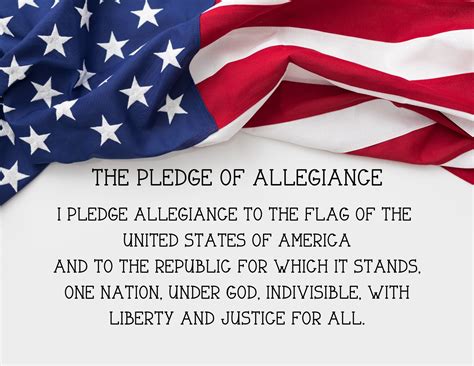 Pledge Of Allegiance Poster Nuggets Of Wisdom