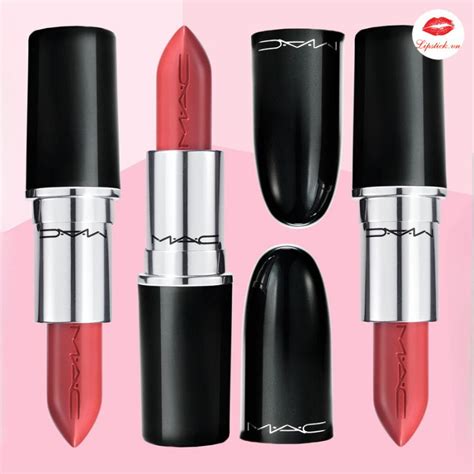 Son Mac 524 Syrup Hồng Hoa Cà Lustreglass Sheer Shine Lipstick