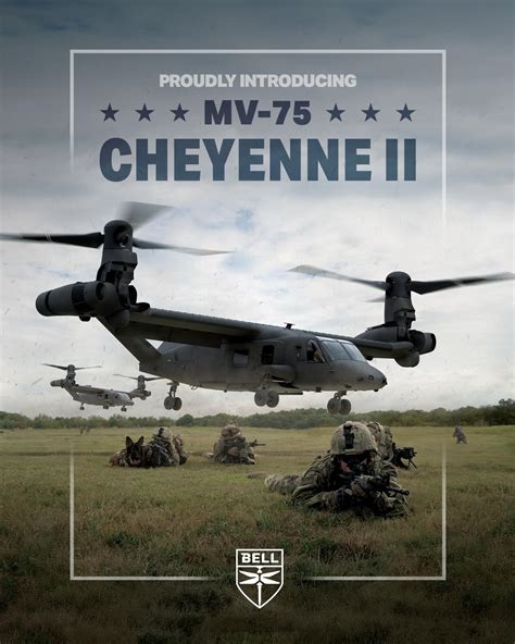 Bell Future Long Range Assault Aircraft Officially Named Mv 75 Cheyenne