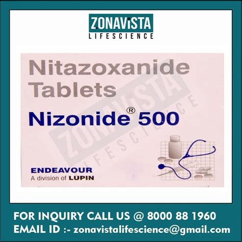 500mg Nitazoxanide Tablets At Rs 99 Stripe Nitazoxanide Tablets In