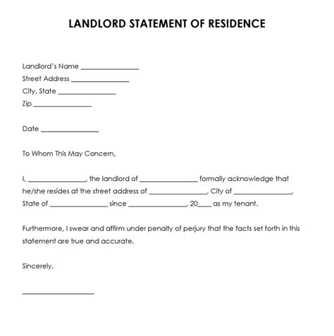 28 Free Landlord Statement Forms Word Pdf