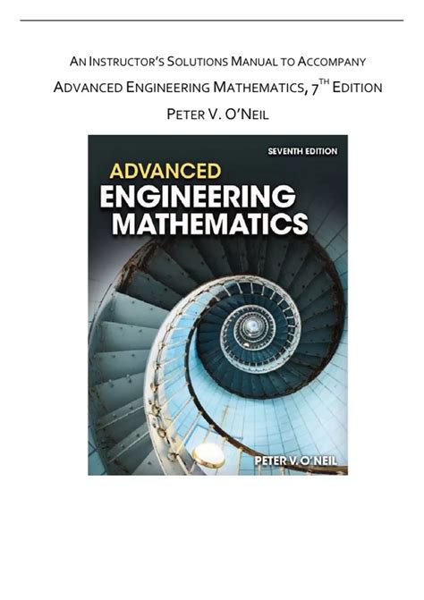 Solutions Manual For Advanced Engineering Mathematics 7th Edition By