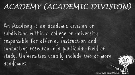 Academy Academic Division Glossary Definition