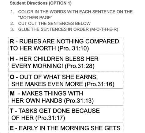 A Proverbs 31 Mothers Day Craft Delux Tpt