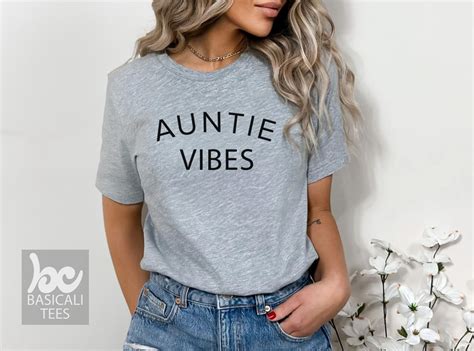 Camisa De Tía Camisa De Tía Vibes Regalo De Tía Suave Y Cómoda