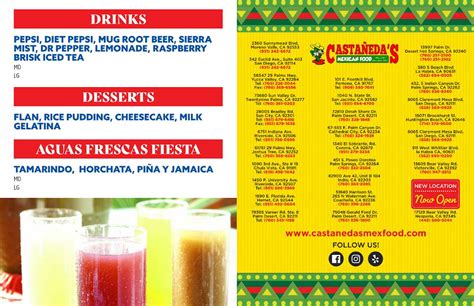 Castañedas Mexican Food Menu Update 2026