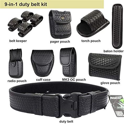 9 In 1 Police Duty Belt Kit With Pouches Law Enforcement Utility Belt