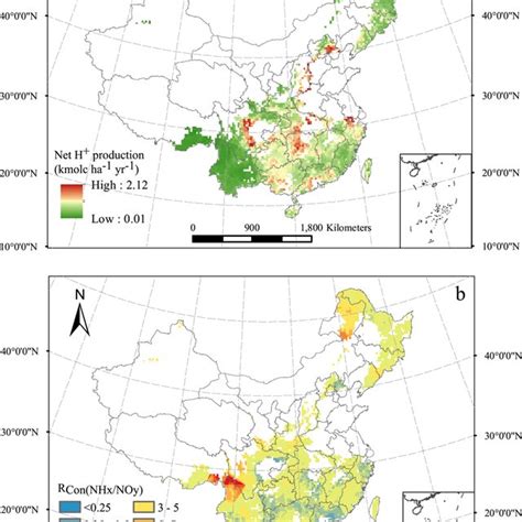 Spatial Patterns Of Nitrogen Deposition‐induced Net H⁺ Production A