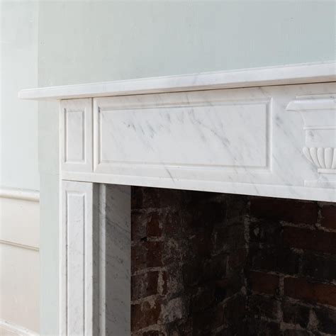 Antique Italian Carrara Marble Fireplace With Urn For Sale At 1stdibs