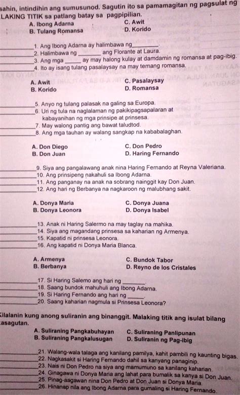 Solved Pa Help Po Need Ko Bukas Sahin Intindihin Ang Sumusunod