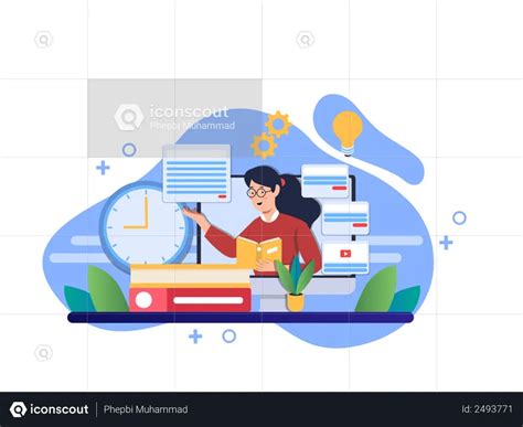 Professor Giving Online Lecture Illustration Download Svg Png For
