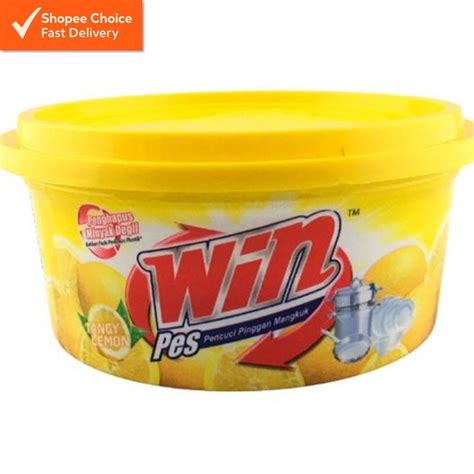 Win Dishwashing Paste 400g Lemon Scented Grease Removal Cleaning Paste Shopee Malaysia
