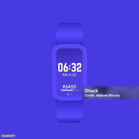 피트니스 팔찌 파란색 모형 활동 추적기 또는 걸음 수 카운터 Ui 디자인 만보기에 대한 스톡 벡터 아트 및 기타 이미지 만보기 3차원 형태 팔찌 Istock