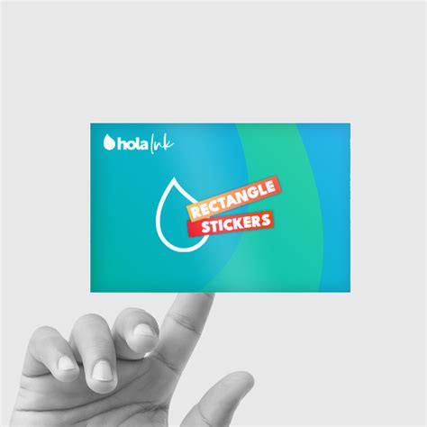 Rectangle Stickers Hola Ink Print